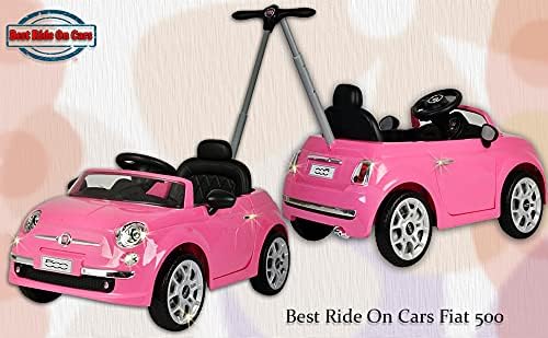 Best Ride On Cars Fiat 500 Push Car, Pink - Bird Toys 2 go
